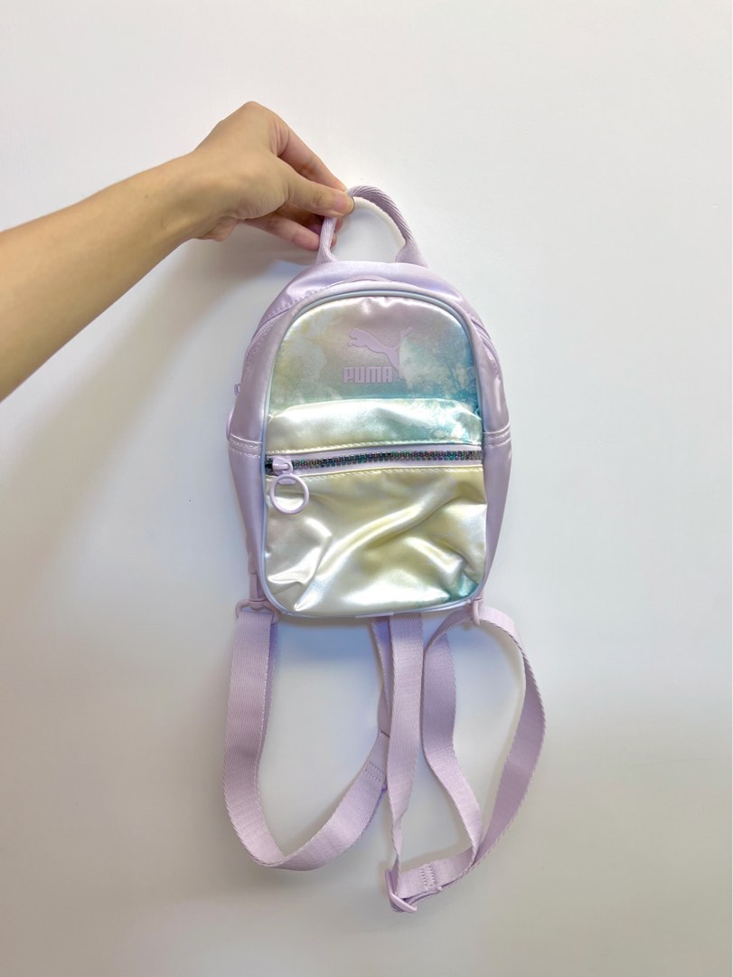 Puma time minime backpack 夢幻粉紫色背包, 女裝, 手袋及銀包, 背囊 - Carousell