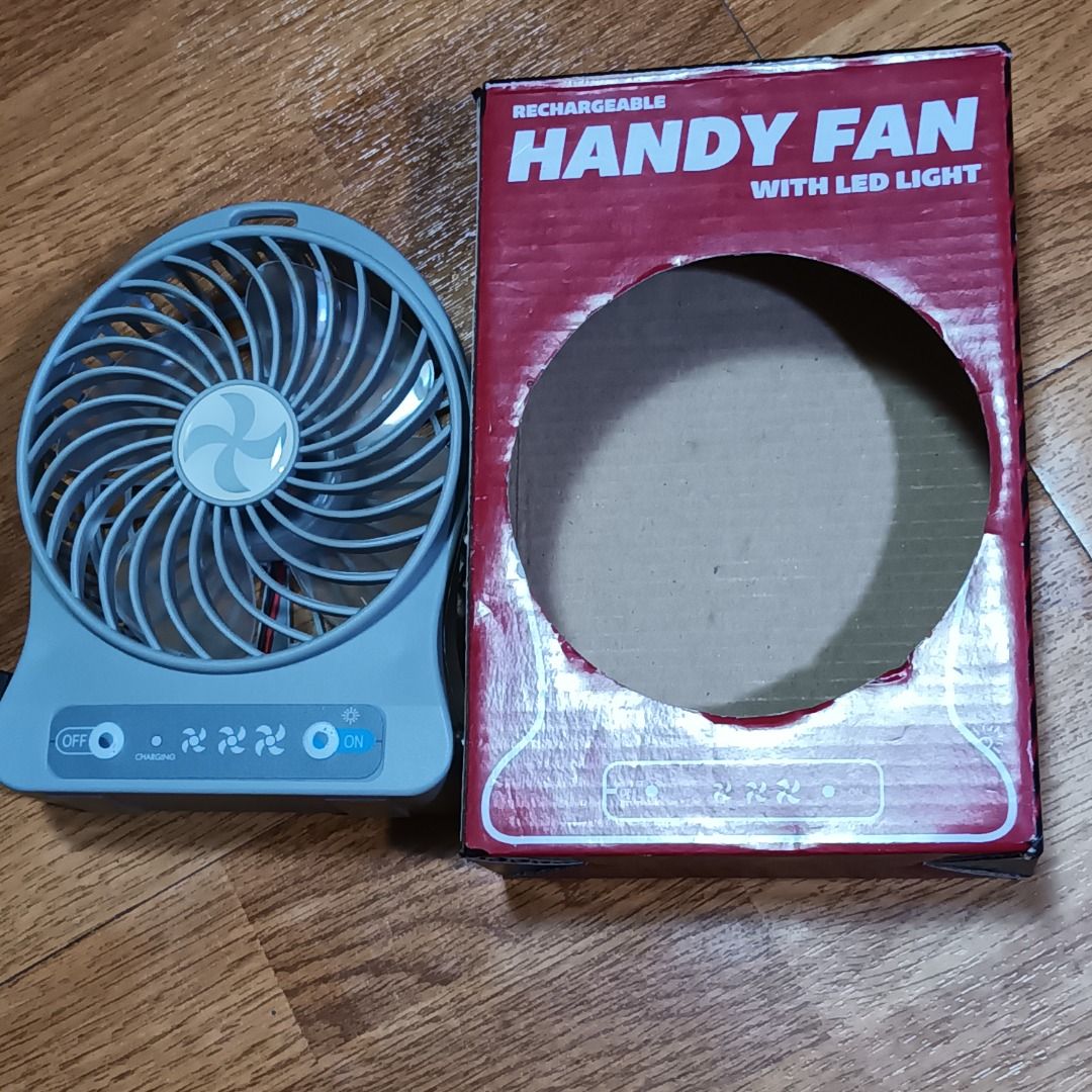 SALE !!! Rechargeable Handy Fan with LED Light & 7-Day Pill Box ...