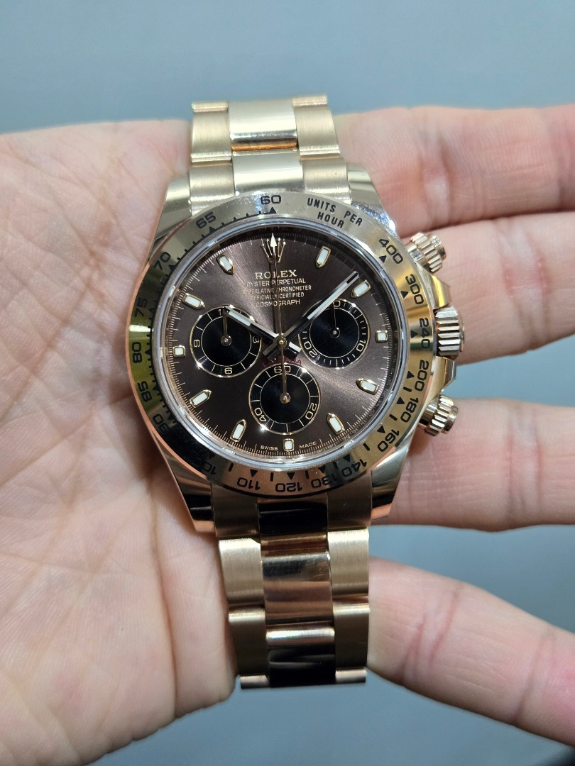 Rolex Daytona Rose Gold Choco Dial 116505 Chocolate Brown, Luxury ...