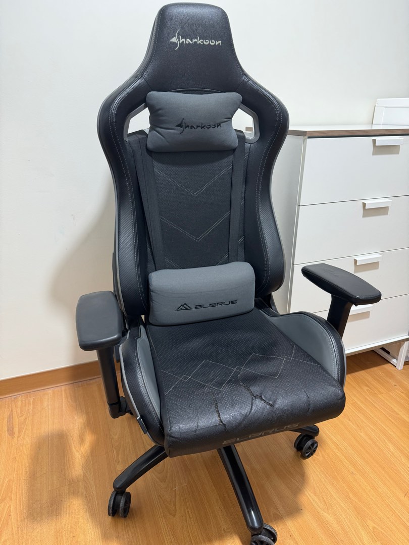 Sharkoon Elbrus 2 Gaming Chair (Used), Furniture & Home Living ...