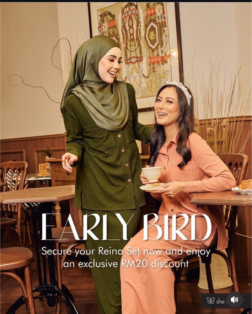 She dazzle reina set, Women's Fashion, Muslimah Fashion, Bottoms on Carousell