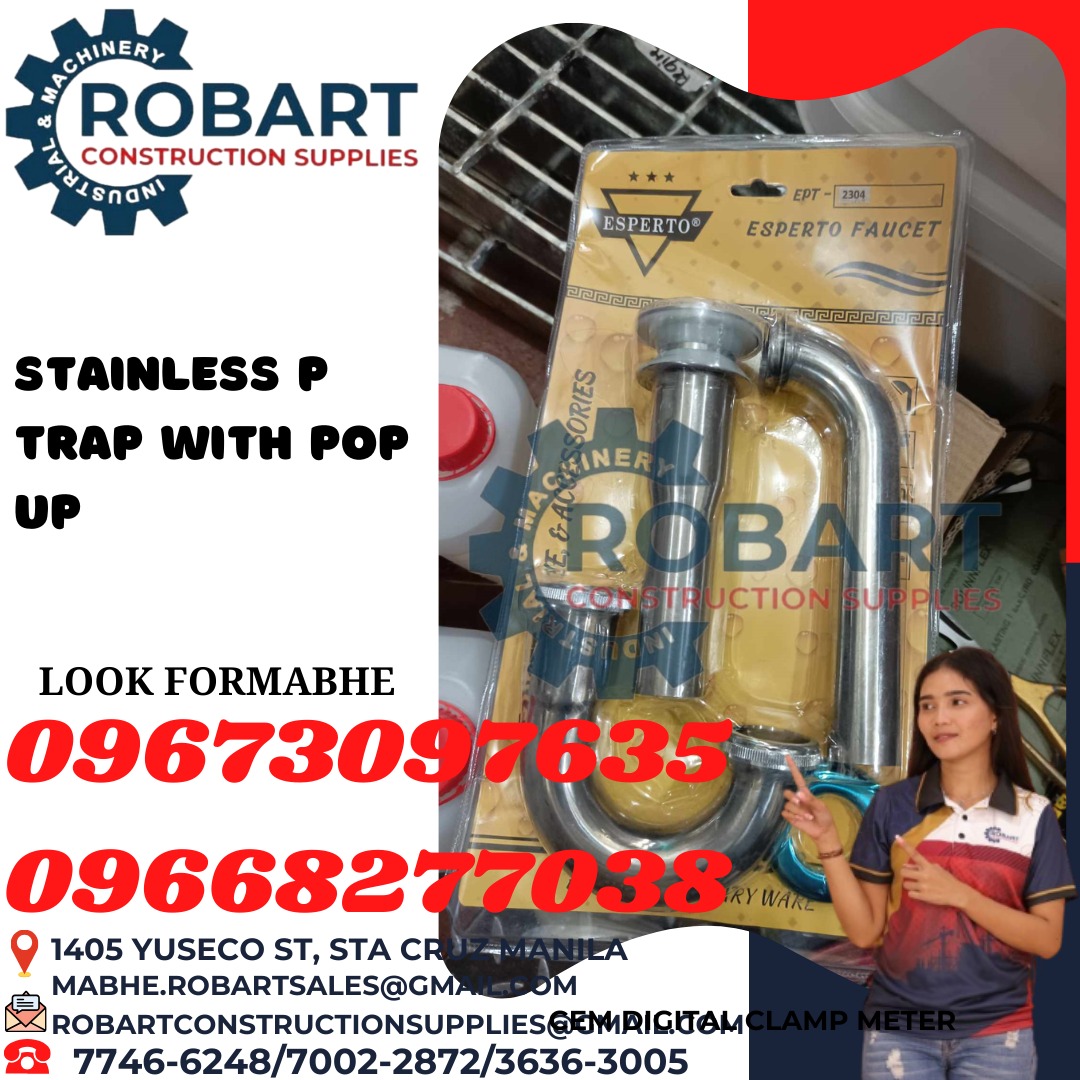 stainless p trap with pop up, Commercial & Industrial, Construction ...