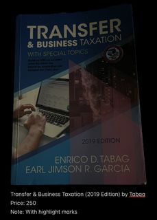 Transfer and Business Taxation by Tabag (2023 Edition), Hobbies & Toys ...