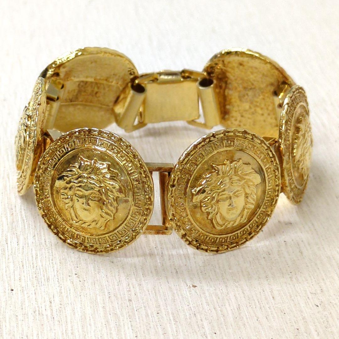 Versace Medusa Coin Bracelet in Gold Color, Women's Fashion, Jewelry ...