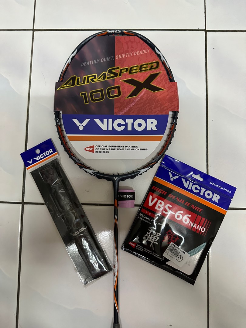 victor auraspeed 100x, Sports Equipment, Sports & Games, Racket & Ball ...