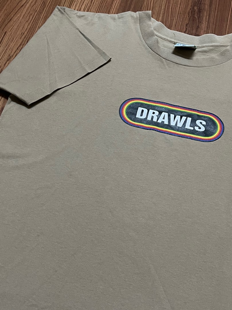 Vintage Drawls Skateboard Tshirt, Men's Fashion, Tops & Sets, Tshirts ...