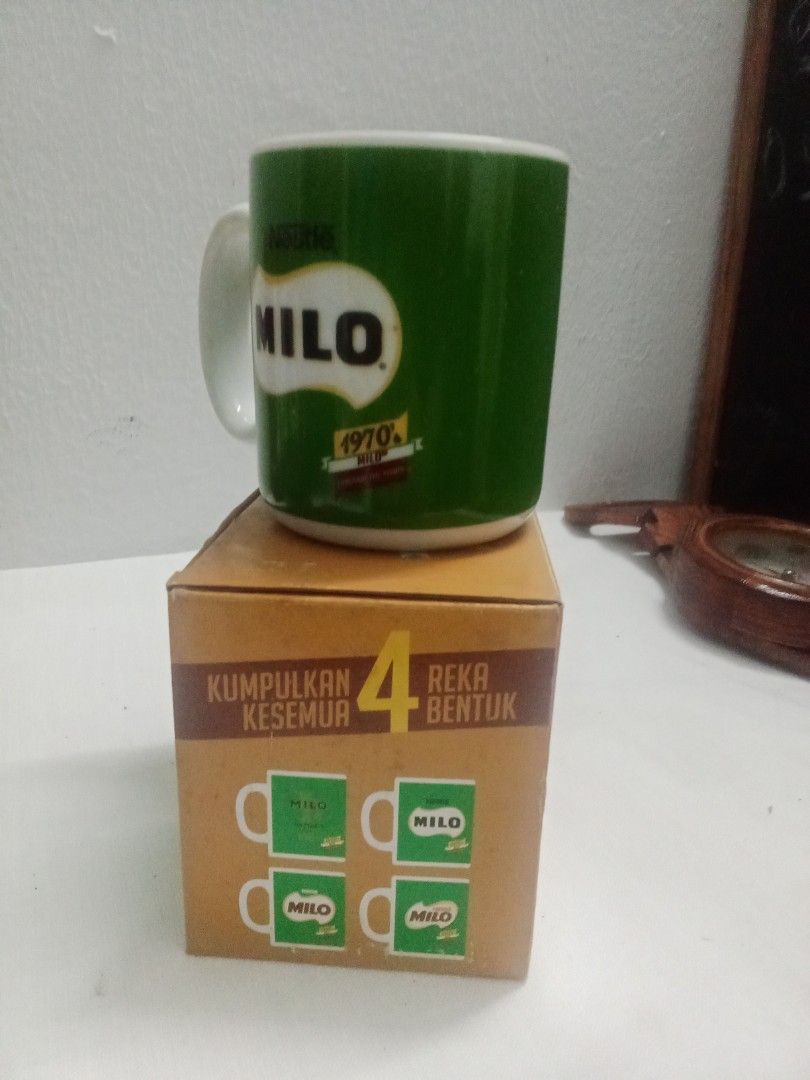 Vintage milo mug+tin 70an, Hobbies & Toys, Collectibles & Memorabilia ...