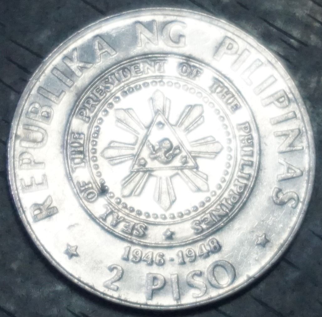 1992 2 Piso Commemorative Coin - Birth Centennial of Manuel A. Roxas ...