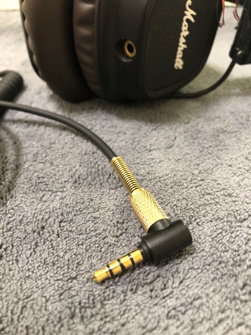3.5mm Audio Cable (with Mic & Volume Control, 3 buttons) for Marshall ...