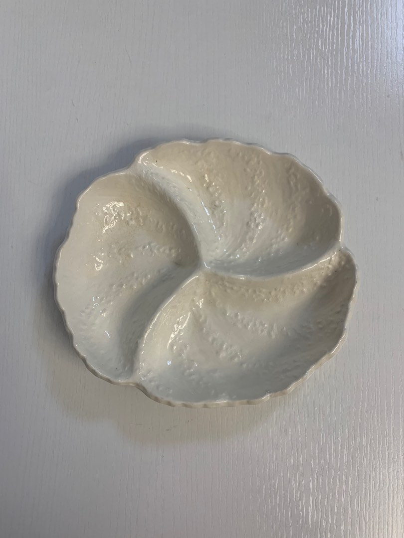 3 section side dish plate stoneware, Furniture & Home Living ...