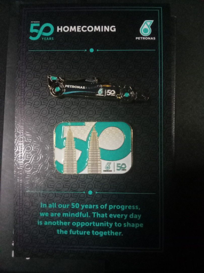 50th anniversary Petronas lapel pins, Hobbies & Toys, Stationery ...