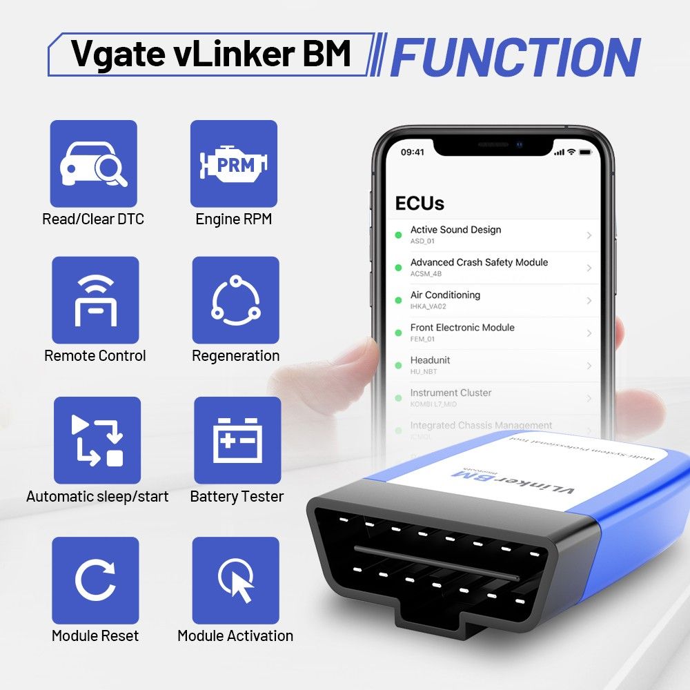 全新 清貨 Vgate vLinker BM OBD2 Bluetooth Android (iOS devices are not ...