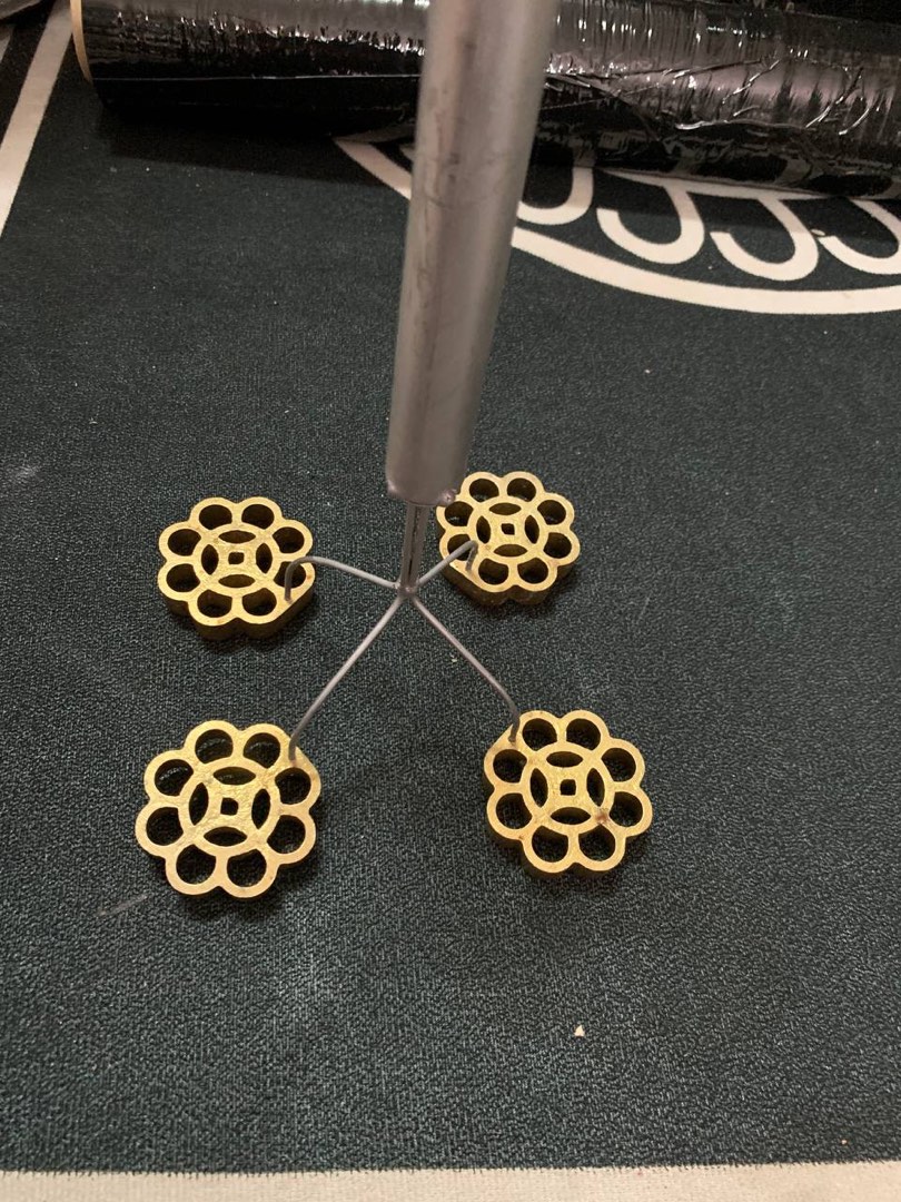 Acuan loyang kembar 4, acuan bunga durian tembaga original, Furniture ...