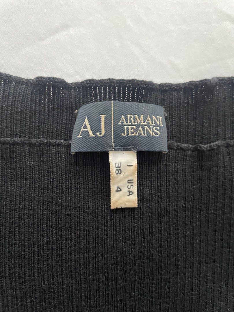 Armani Jeans wool top, Women's Fashion, Tops, Longsleeves on Carousell