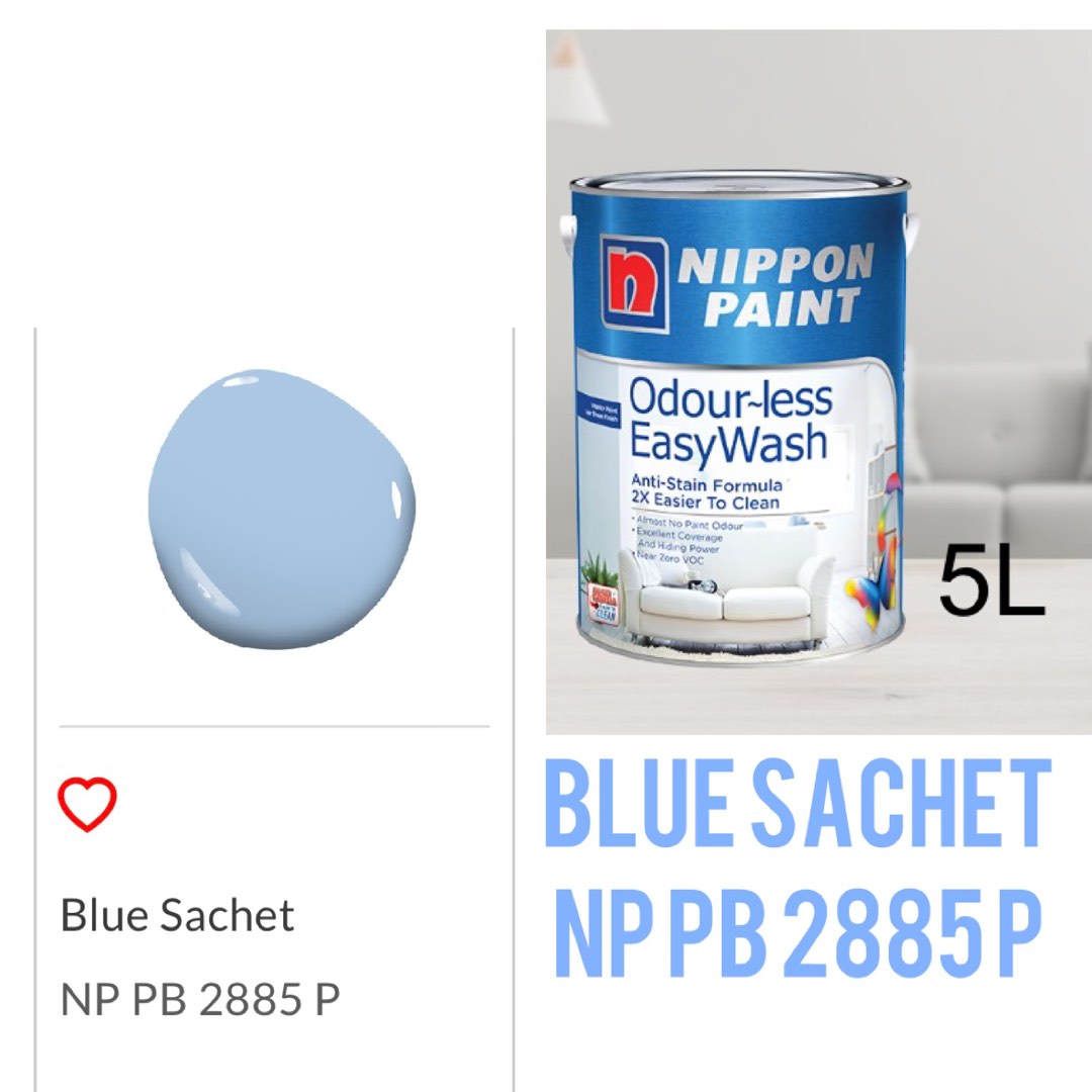Blue Sachet 2885 Nippon Odourless Easy Wash Odour-less EasyWash Paint ...