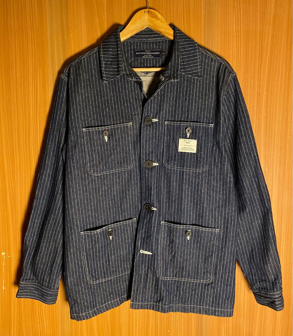 Blue Water Worker Urban Chore Japanese Brand Workwear Jacket, Men's ...