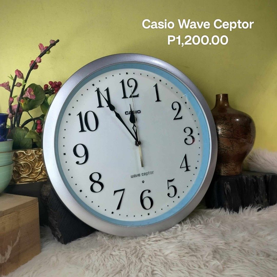 CASIO WAVE CEPTOR WALL CLOCK, Furniture & Home Living, Home Decor ...
