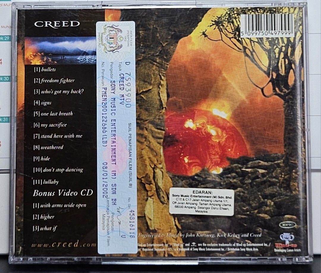 CREED - WEATHERED (1 CD + BONUS VCD PACK), Hobbies & Toys, Music ...