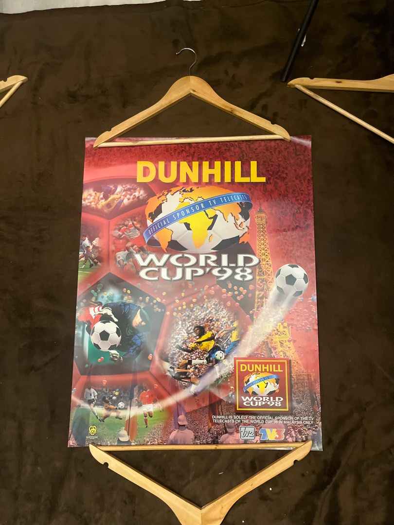 Dunhill vintage Poster worldcup 98, Hobbies & Toys, Collectibles ...
