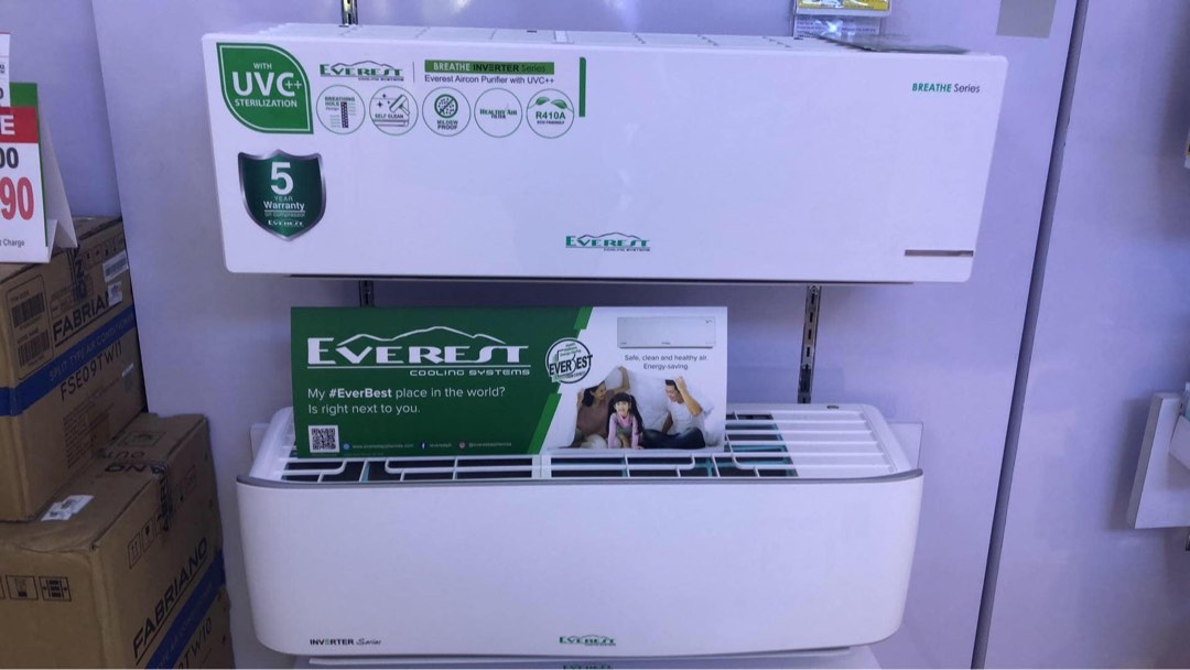 EVEREST SPLIT TYPE INVERTER AIR CONDITIONER, TV & Home Appliances, Air ...