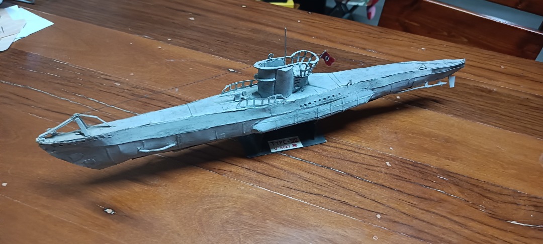 German Navy Type VII U-Boat Paper Scale Model 1:72 (Scratchbuilt ...