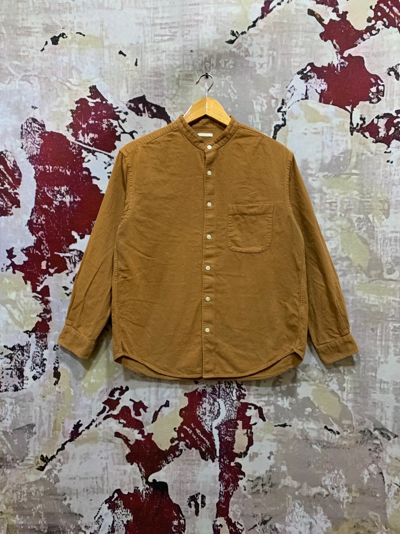 Gu Uniqlo Stand Long Sleeve Shirt, Men's Fashion, Tops & Sets, Tshirts ...