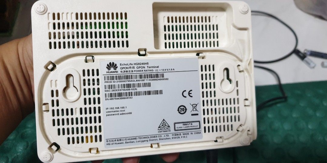 Huawei EchoLife HG8240H5 GPON Terminal, Computers & Tech, Parts ...