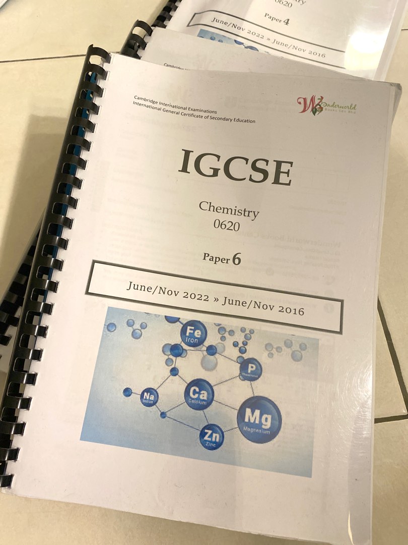IGCSE Past Years Paper Chemistry 0620, Hobbies & Toys, Books ...