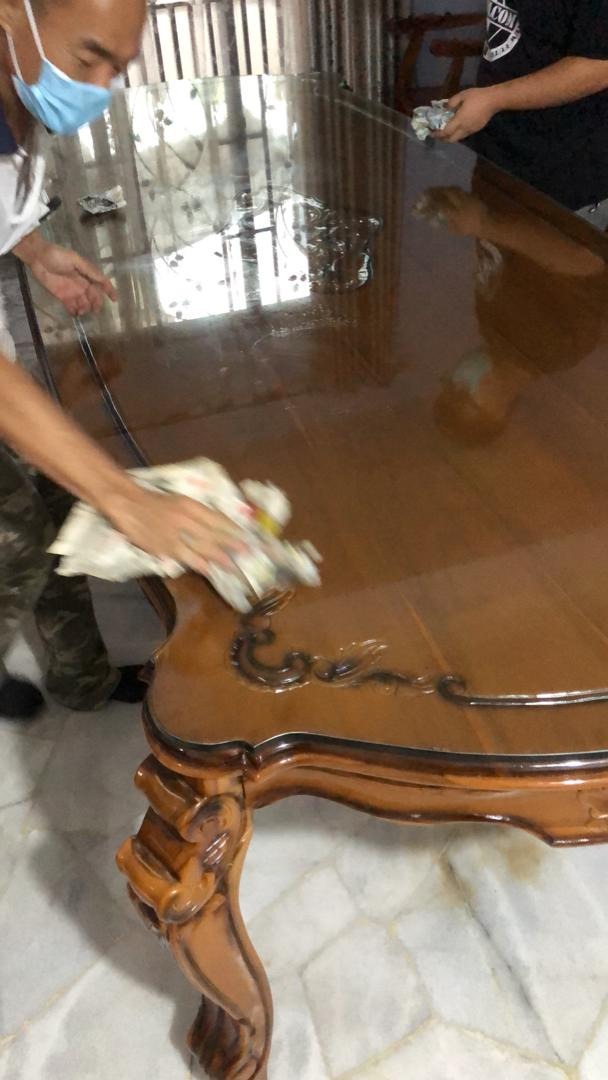 KACA ALAS MEJA TABLE GLASS TOP l kaca alas meja kalis pecah, Furniture ...