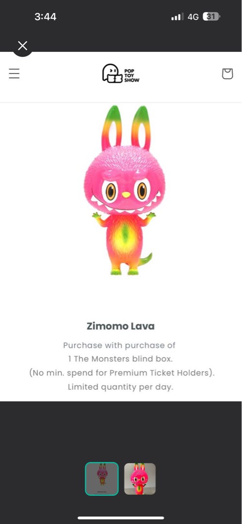 Labubu Zimomo Lava, Hobbies & Toys, Toys & Games on Carousell