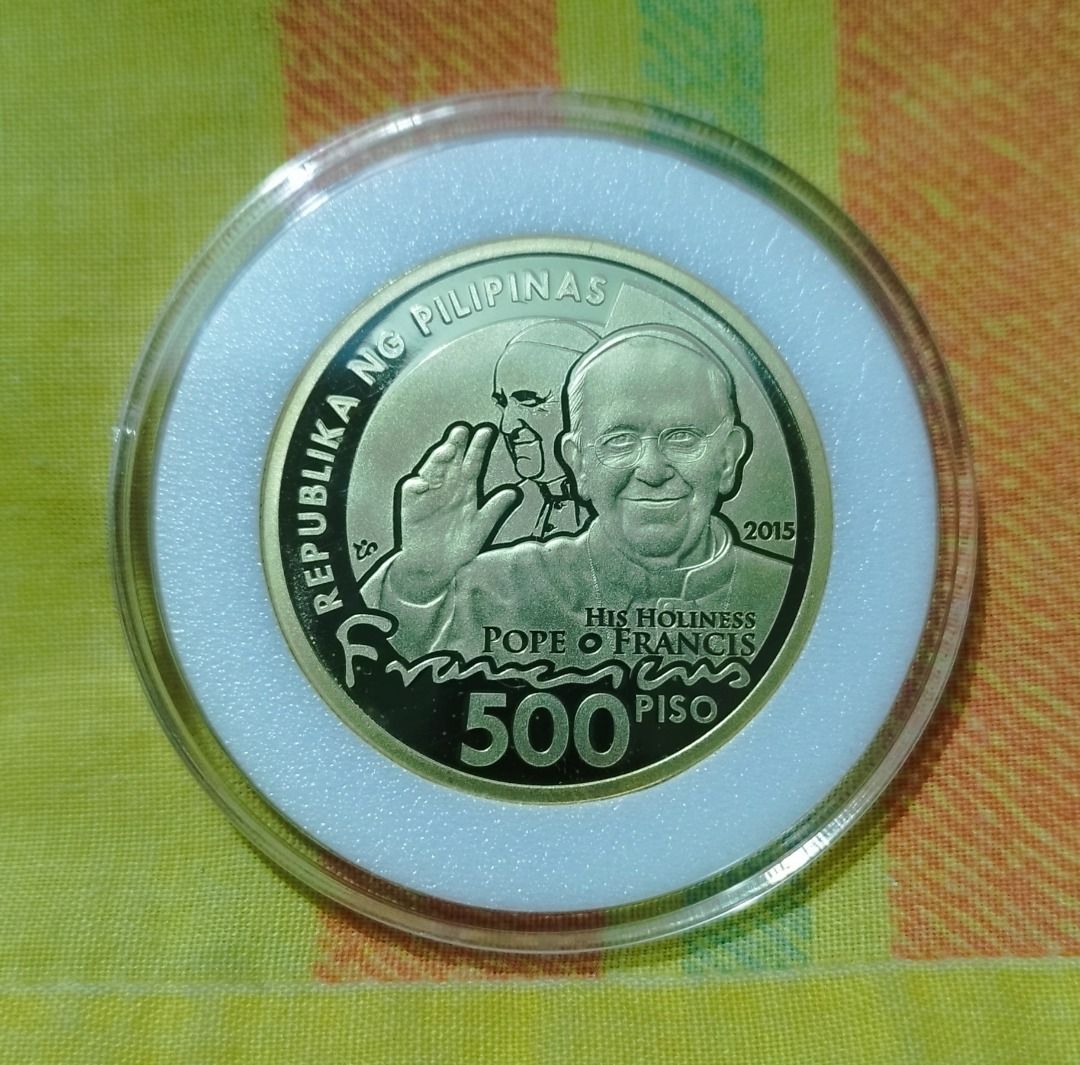 Limited edition Commemorative Pope Francis 500 Pesos Philippine coin ...