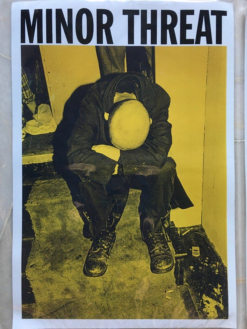 MINOR THREAT Poster Ian Mackaye Dischord Fugazi Bad Brains Snapcase ...