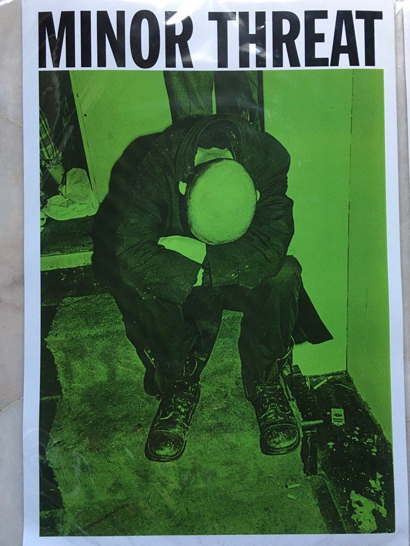 MINOR THREAT Poster Ian Mackaye Dischord Fugazi Bad Brains Snapcase ...