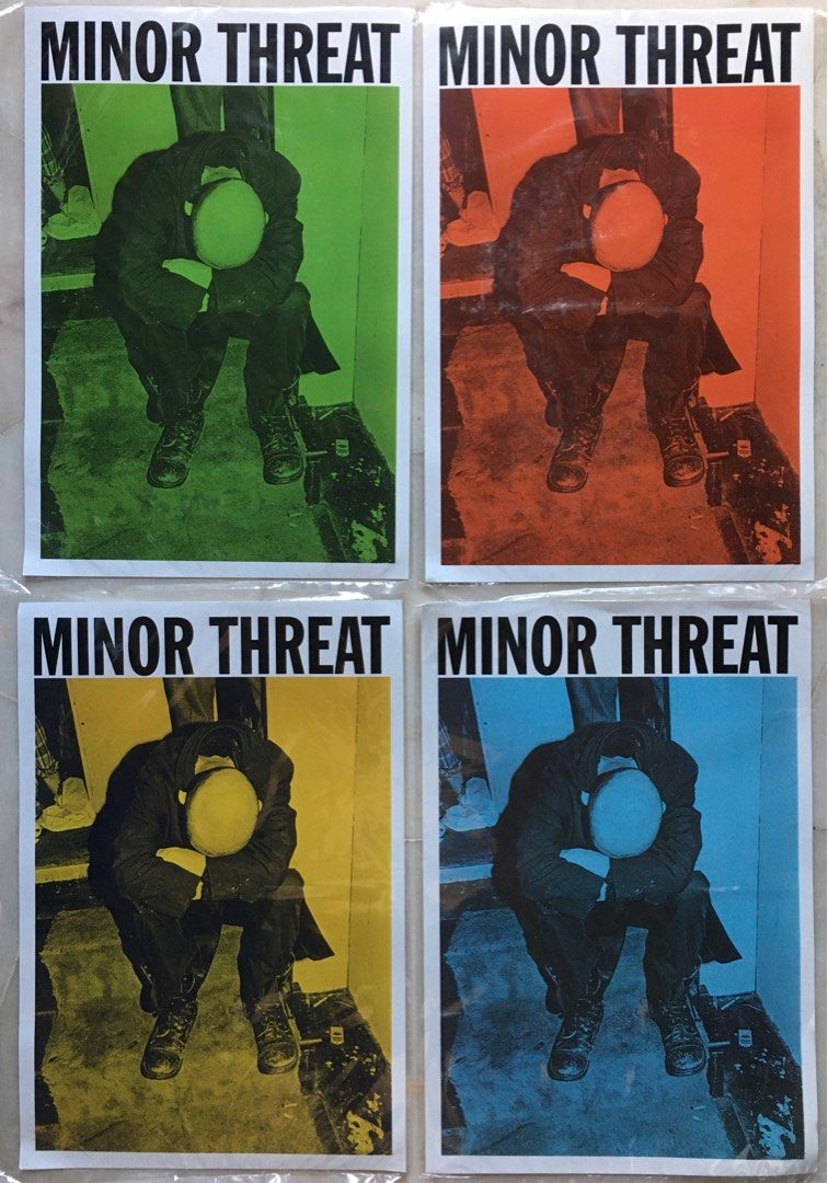 MINOR THREAT Poster Ian Mackaye Dischord Fugazi Bad Brains Snapcase ...