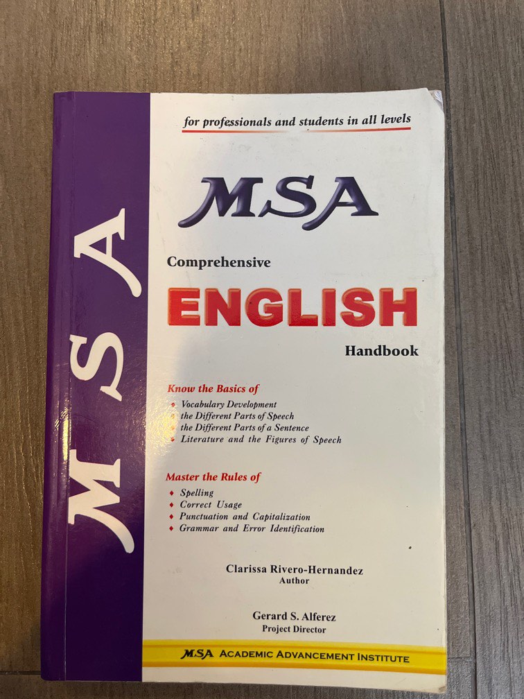 MSA Comprehensive English Handbook, Hobbies & Toys, Books & Magazines ...
