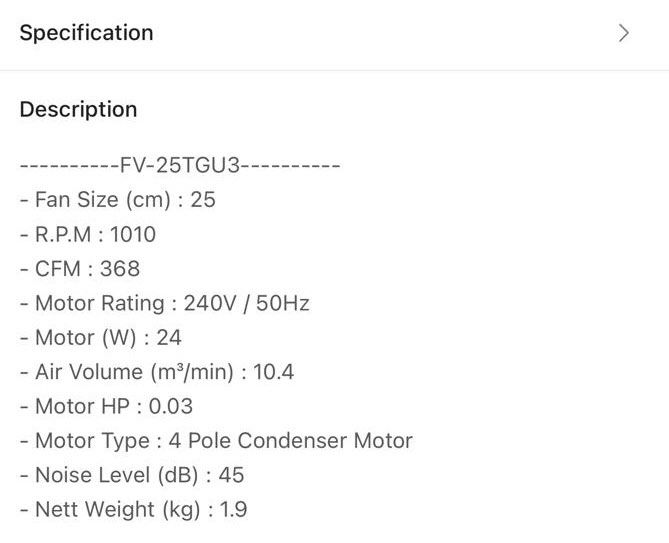 Panasonic Ceiling Mount Ventilation Fan, TV & Home Appliances ...