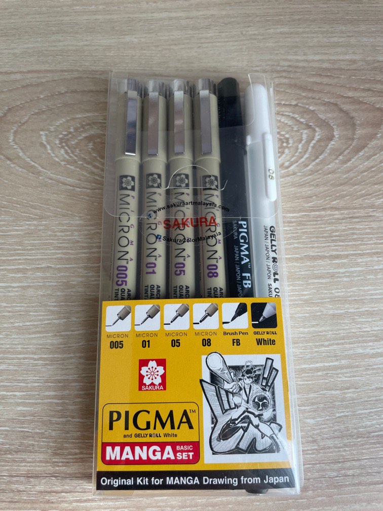 Pigma Manga Basic Set, Hobbies & Toys, Stationery & Craft, Stationery ...