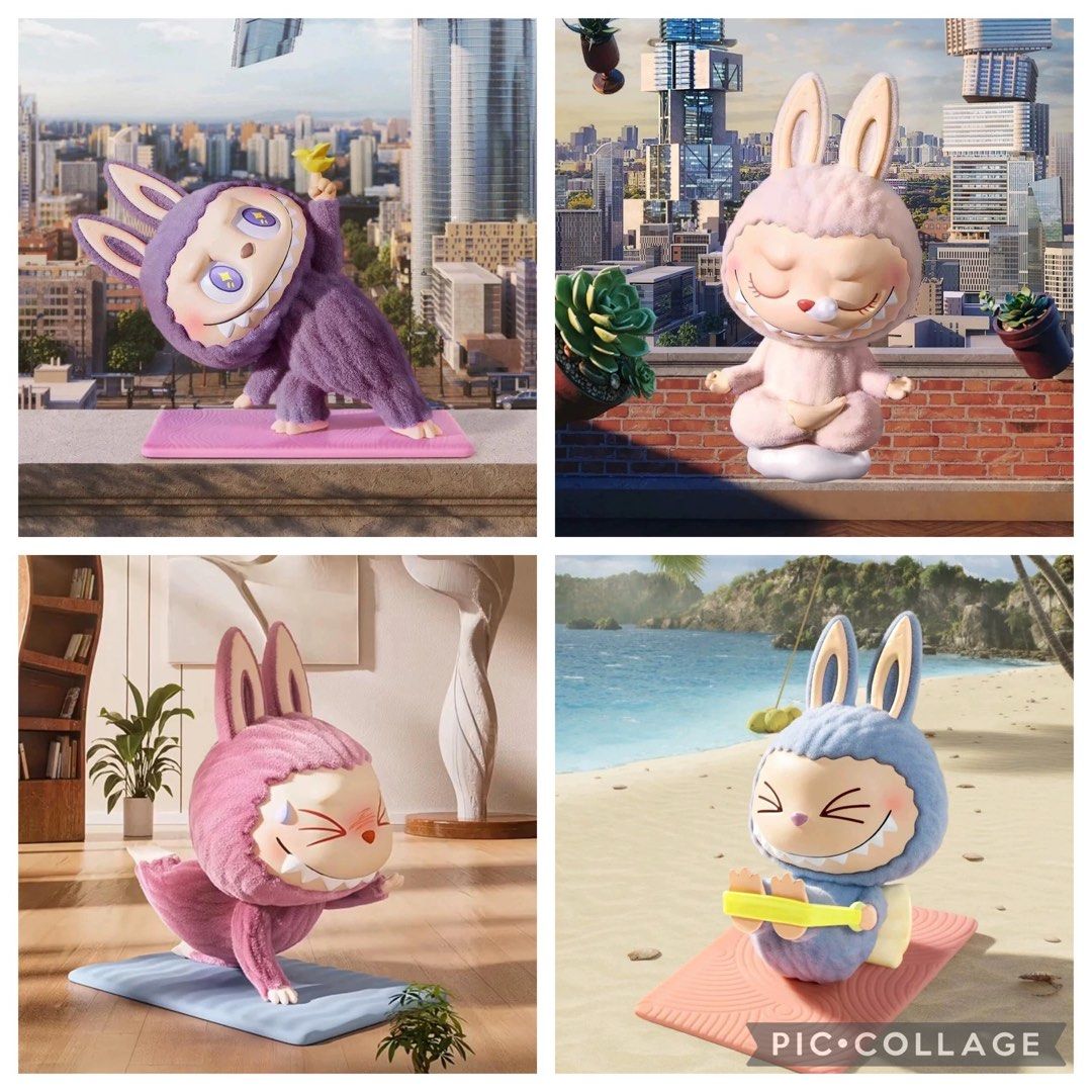 POPMART Labubu THE MONSTERS Lazy Yoga Series, Hobbies & Toys, Toys ...