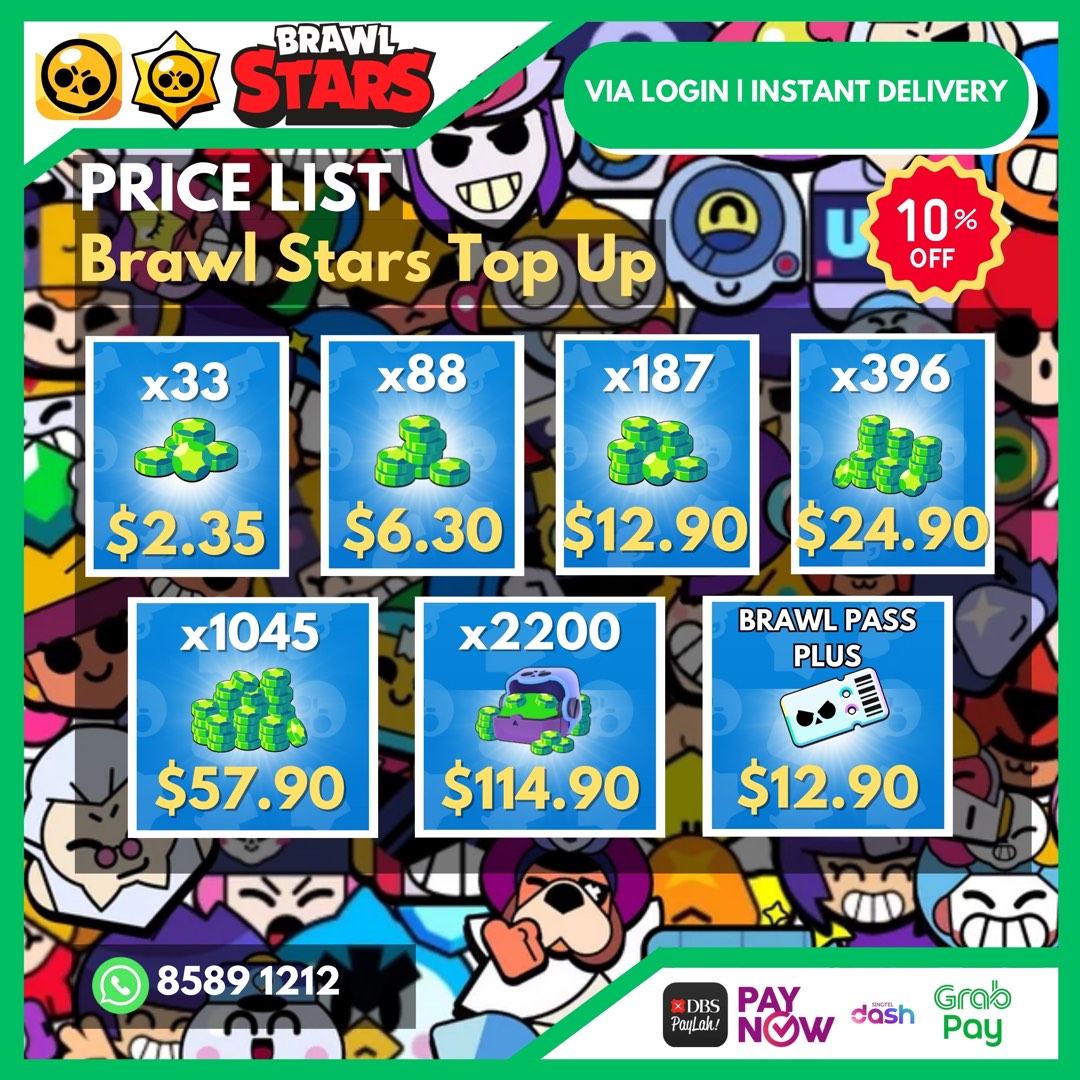 📢PROMO [10% OFF]🔥100% CHEAPEST Brawl Star Gems | Clash of Clans Gems ...