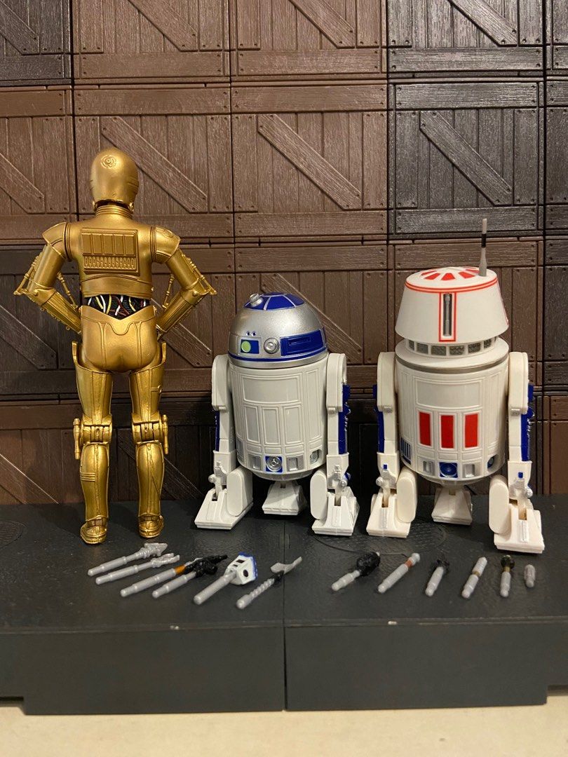 Set of 3 : 6” scaled Star Wars Black Series Droids C3P0 R2D2 R5D4 The ...