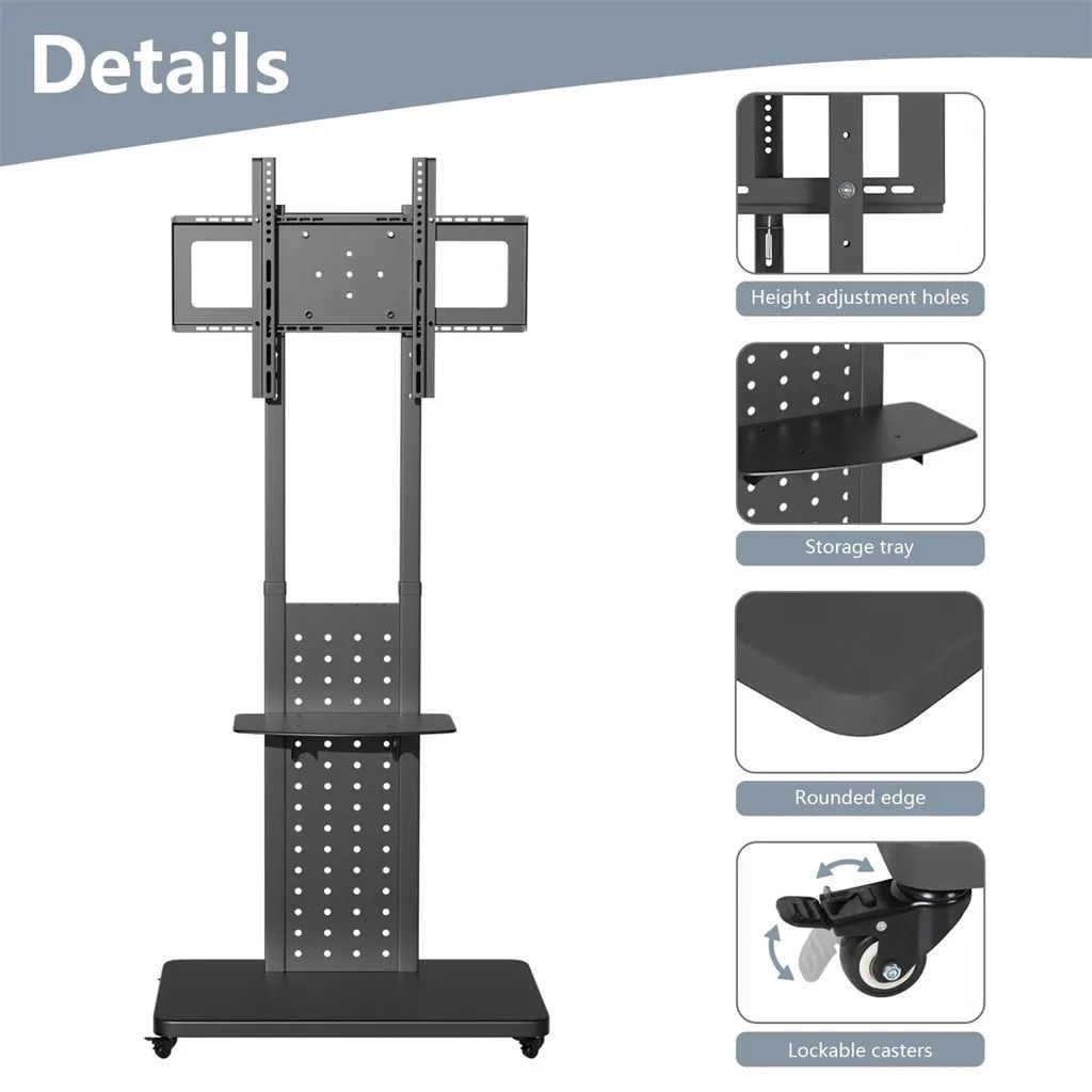實體店鋪/SF TV floor stand TV stand Monitor stand rollable, 90° swivel TV ...