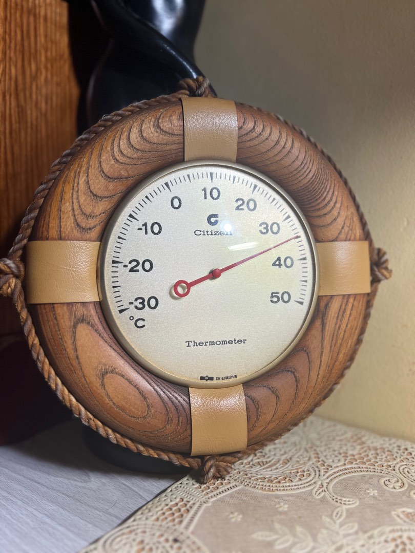 Showa Retro Citizen Thermometer, Boat Float Type, Diameter 23.5cm, Used ...