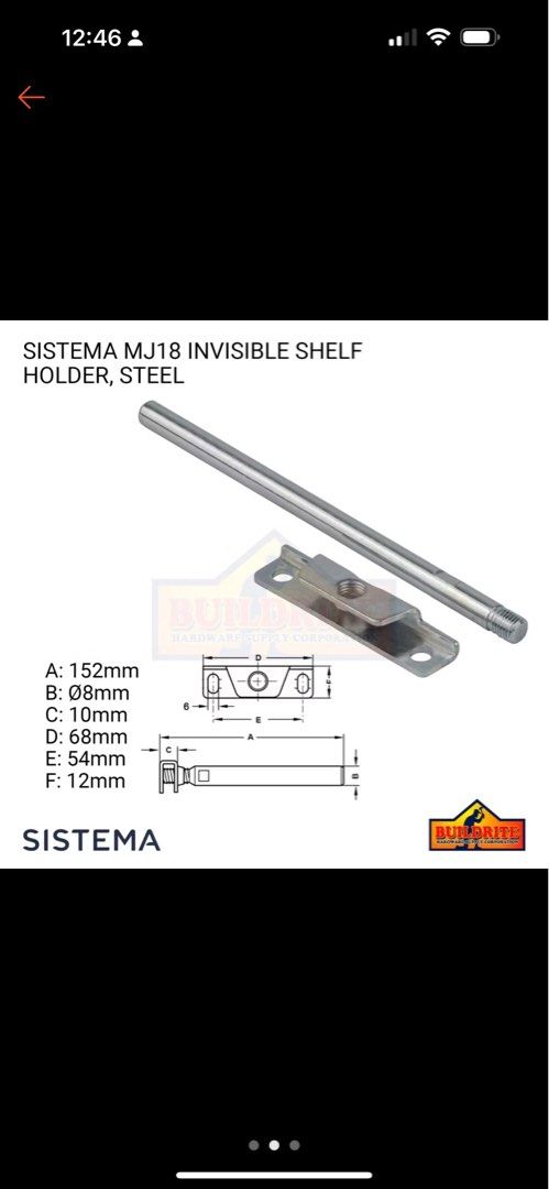 Sistema Invisible Bracket for Floating Shelf, Furniture & Home Living ...