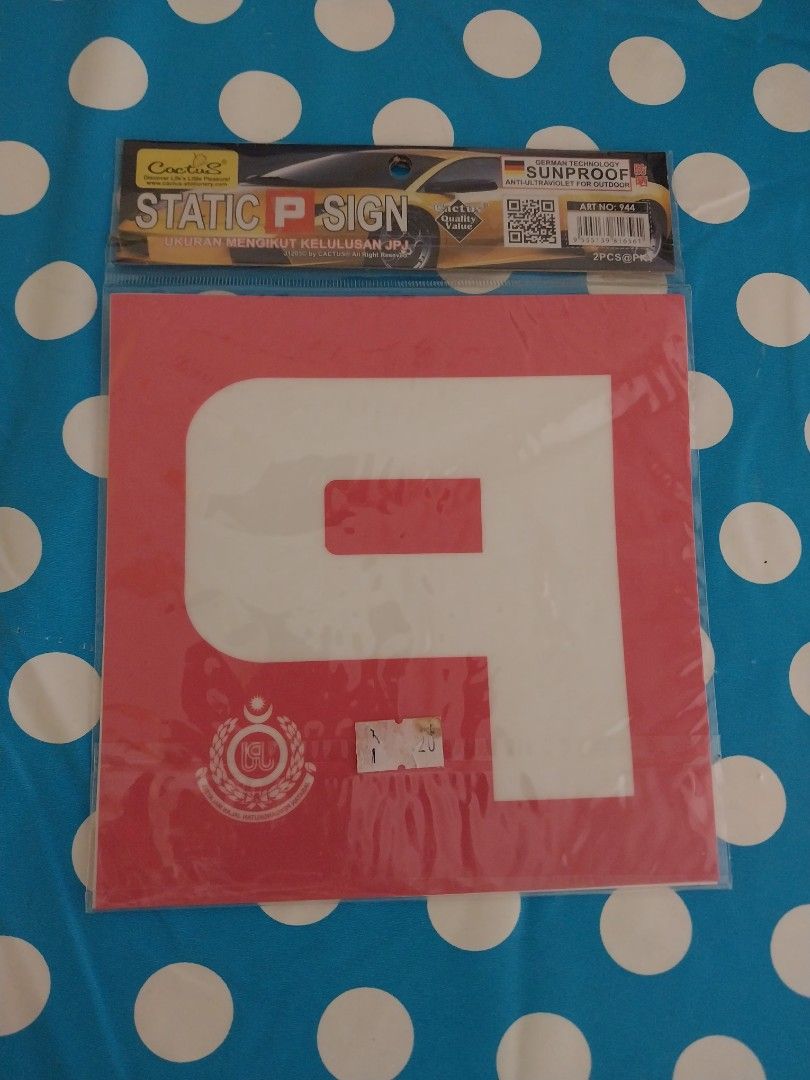 Static P Sign ( Ukuran Mengikut Kelulusan JPJ), Auto Accessories on ...
