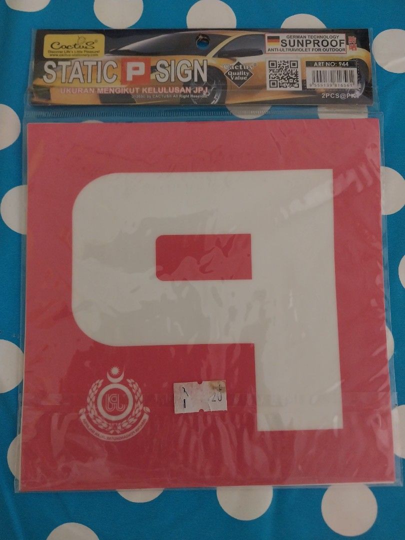 Static P Sign ( Ukuran Mengikut Kelulusan JPJ), Auto Accessories on ...