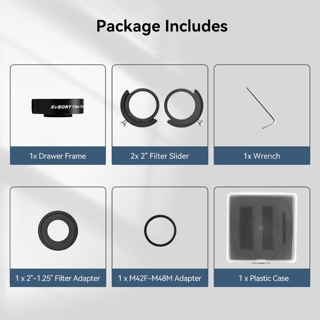 Svbony SV226 Telescope Filter Drawer - 1.25" & 2" Astronomy Filter ...