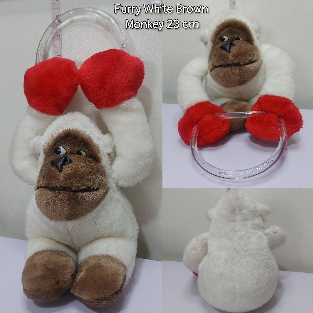 WHITE MONKEY GORILLA REALISTIC ANIMAL 23 CM STUFFED TOY, Hobbies & Toys ...