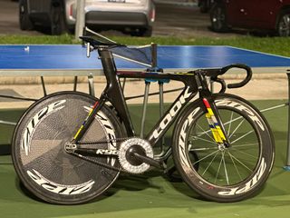 Zipp USA 3000 Tri Spoke monocoque carbon fibre kevlar tubular wheelset ...