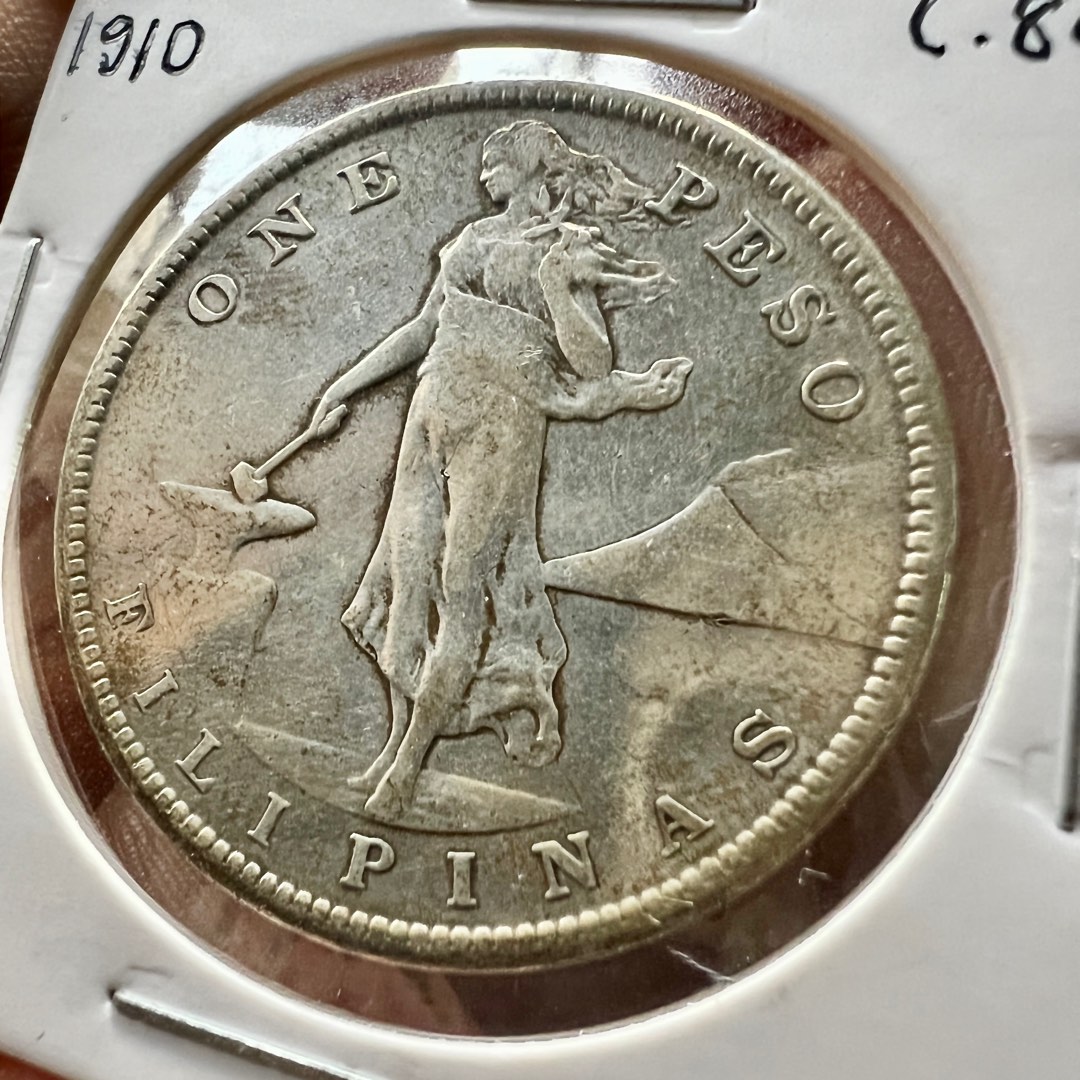 1910 uspi One Peso Silver Coin, Hobbies & Toys, Memorabilia ...