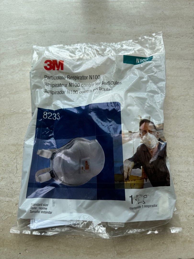 Made in USA - 3M 8233 - N100 呼吸器 （Particulate Respirator), 健康及營養食用品, 口罩 ...